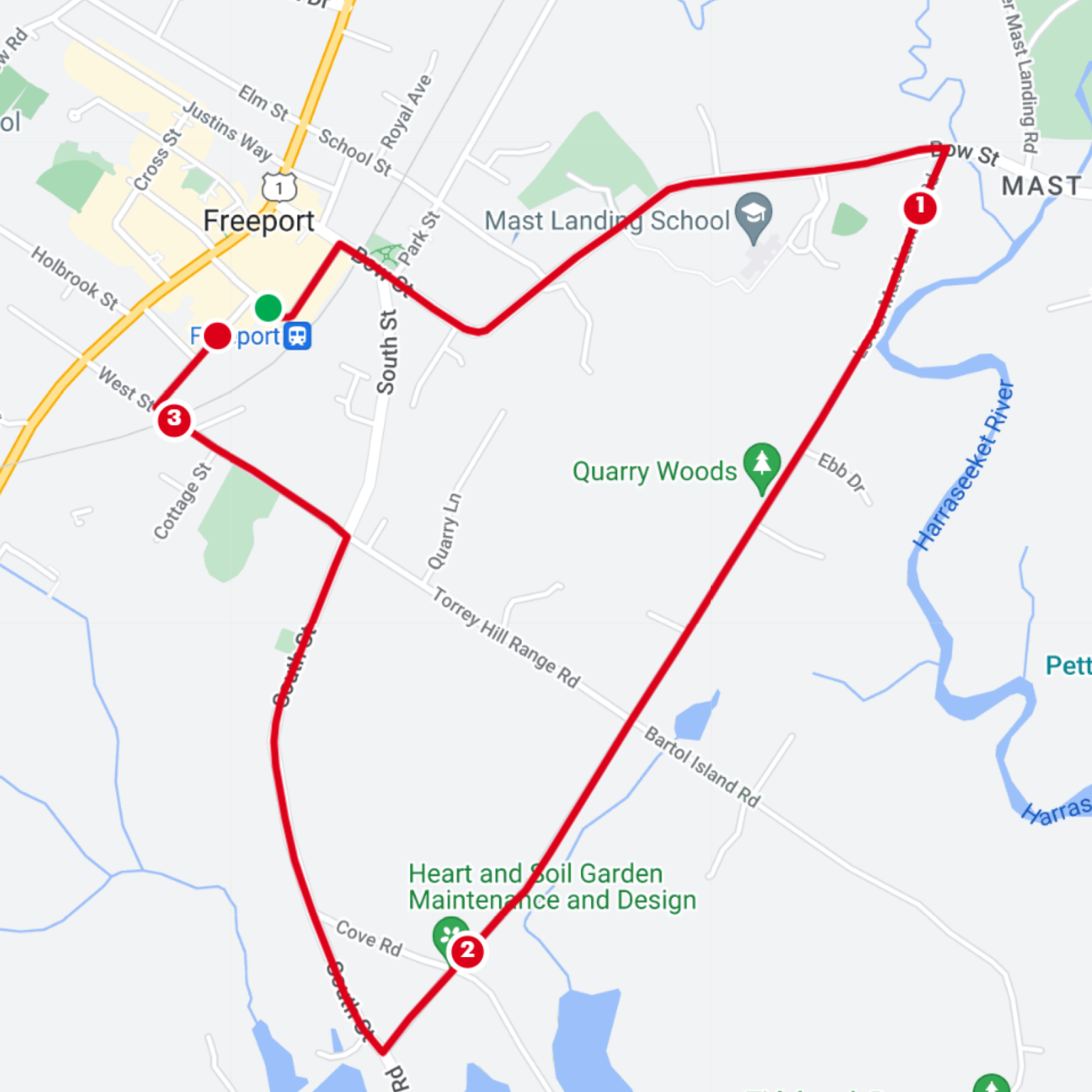 The 5K Route – Midcoast Humane's Save a Stray 5K